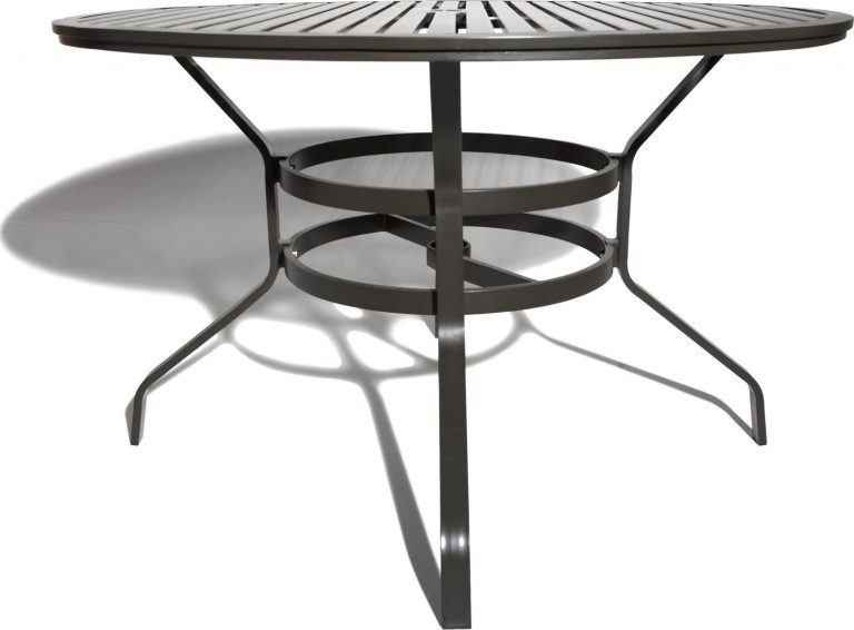 Strathwood Grand Isle 48-Inch Round Dining Table with Umbrella Hole ...